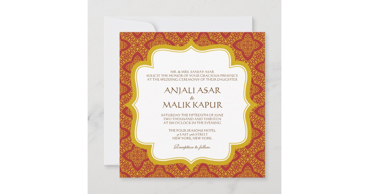 Eastern Tapestry | Wedding Invitation | Zazzle