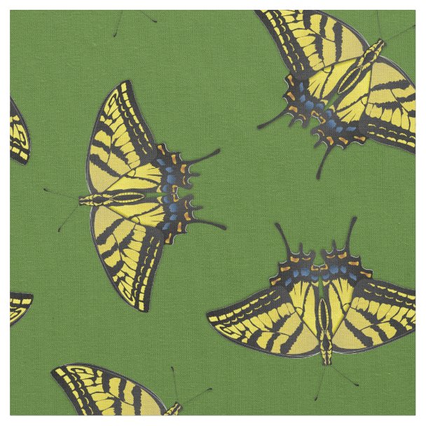 Eastern Tiger Swallowtail Butterflies Butterfly Fabric | Zazzle