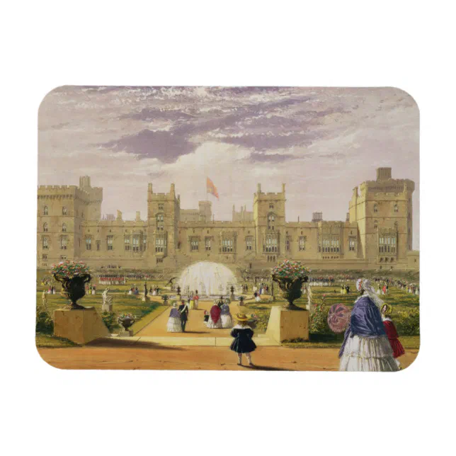 Eastern view of the Castle and Garden, Windsor Cas Magnet | Zazzle
