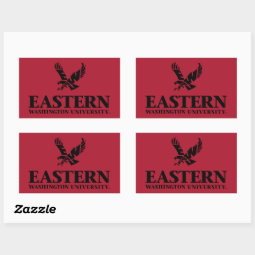Eastern Washington University Logo Rectangular Sticker | Zazzle