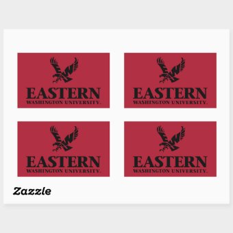 Eastern Washington University Logo Rectangular Sticker | Zazzle