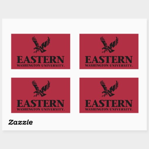 Eastern Washington University Logo Rectangular Sticker | Zazzle