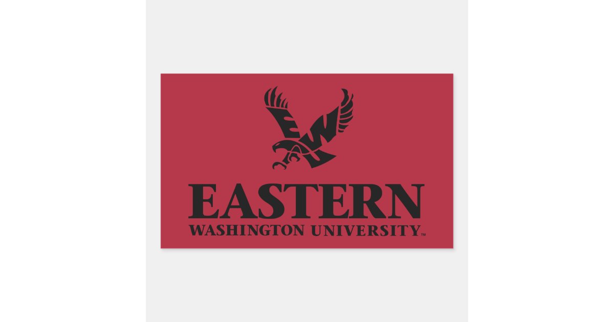 Eastern Washington University Logo Rectangular Sticker | Zazzle