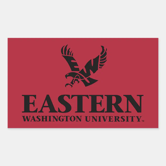 Eastern Washington University Logo Rectangular Sticker | Zazzle