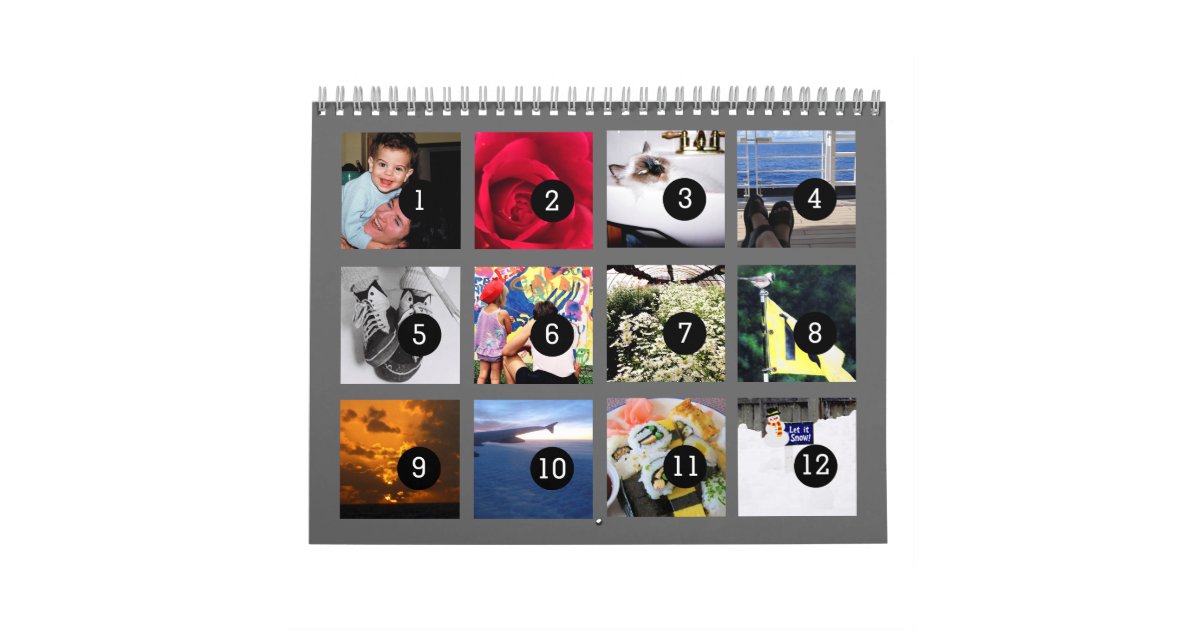 Easy As 1 To 12 Make Your Own Photo Wall Calendar Zazzle easy-as-1-to-12-make-your-own-photo-wall-calendar-zazzle