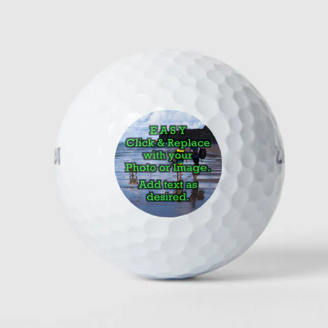 Easy Click & Replace Image to Create Your Own Golf Balls | Zazzle