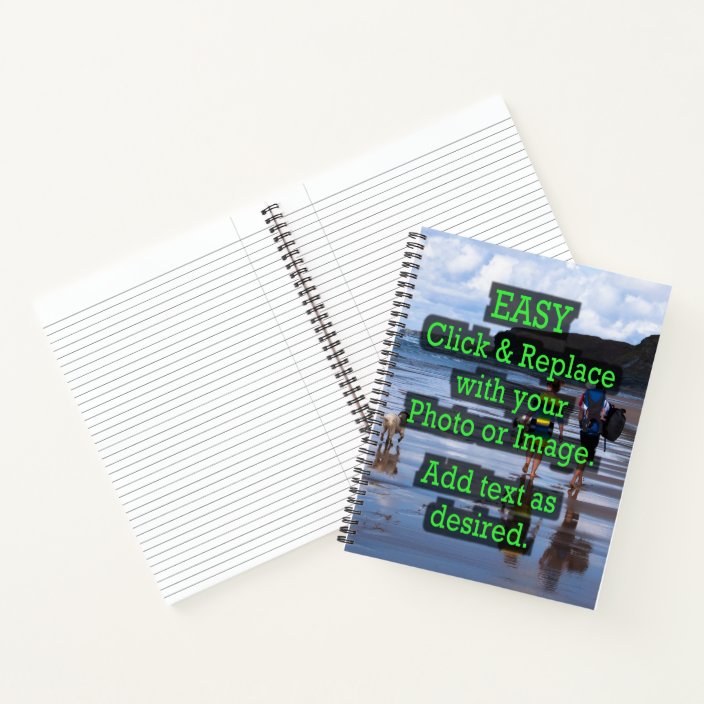 Easy Click & Replace to Create Your Own 8.5x11" Notebook | Zazzle.com