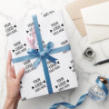 Easy Custom Corporate Business Logo Pattern Wrapping Paper | Zazzle