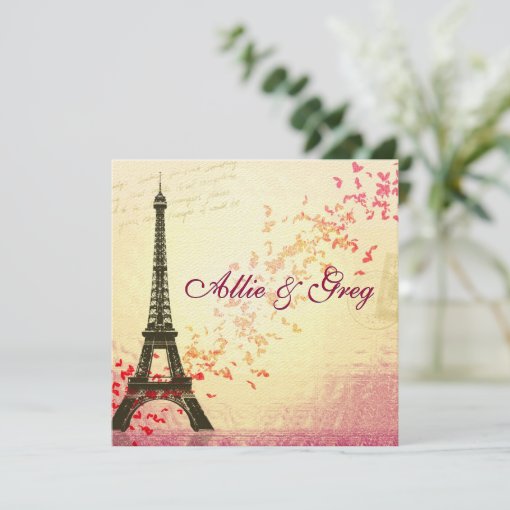 Easy, Elegant French themed invitation template | Zazzle