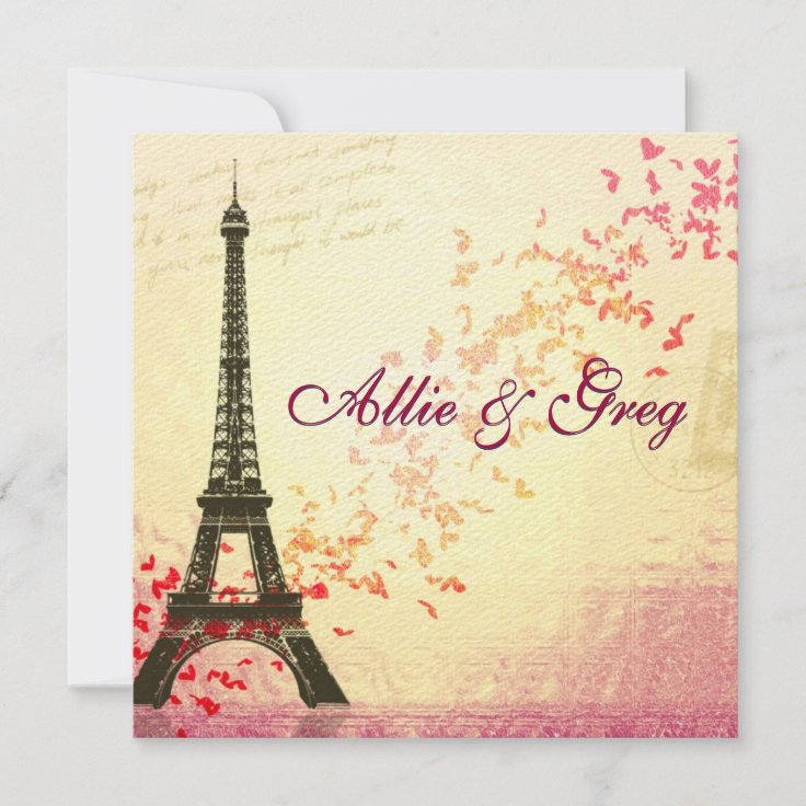 Easy, Elegant French themed invitation template | Zazzle