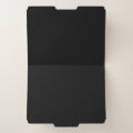 Easy Logo Replacement & Customizable Text | Black File Folder | Zazzle