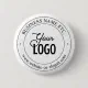 Easy Logo Replacement & Customizable Text | White Button | Zazzle