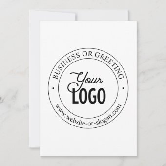 Easy Logo Replacement & Customizable Text | White Note Card | Zazzle