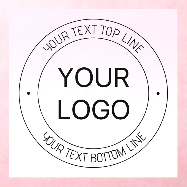 Easy Logo Replacement & Editable Text Pink Ombre Wall Decal | Zazzle