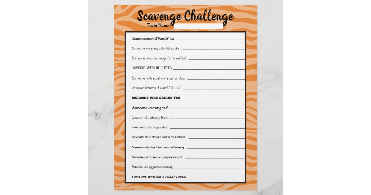 Easy Office Scavenger Hunt Ice Breaker Game