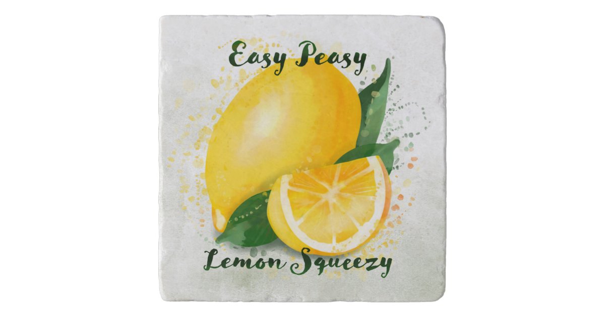 Easy Peasy Lemon Squeezy Trivet | Zazzle