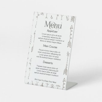Easy to Design Your Own Custom Personalized Menu Pedestal Sign | Zazzle