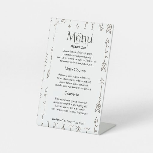 Easy to Design Your Own Custom Personalized Menu Pedestal Sign | Zazzle