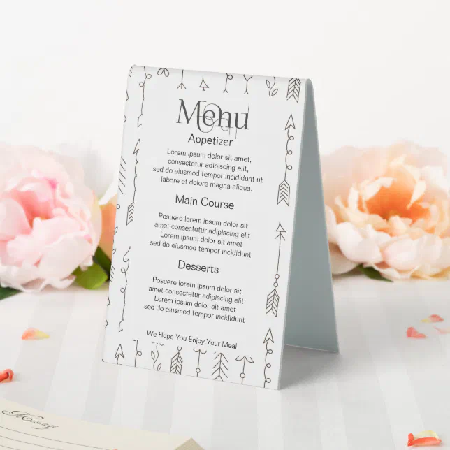 Easy to Design Your Own Custom Personalized Menu Table Tent | Zazzle