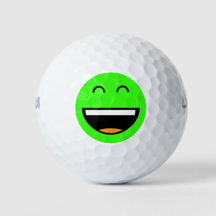 Easy To Find Bright Green Emoji Golf Balls | Zazzle.com