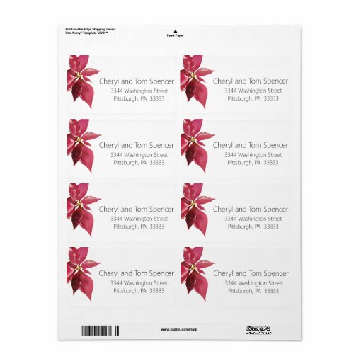 Easy To Read Christmas Return Address Label | Zazzle