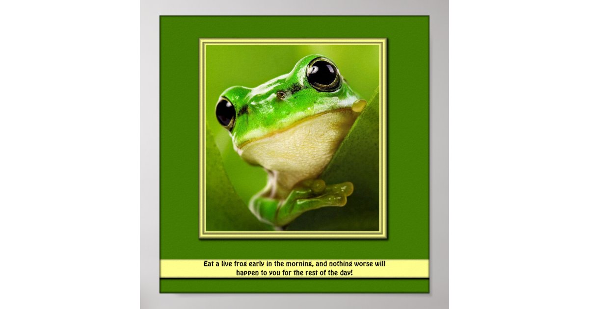 Eat A Live Frog Poster | Zazzle