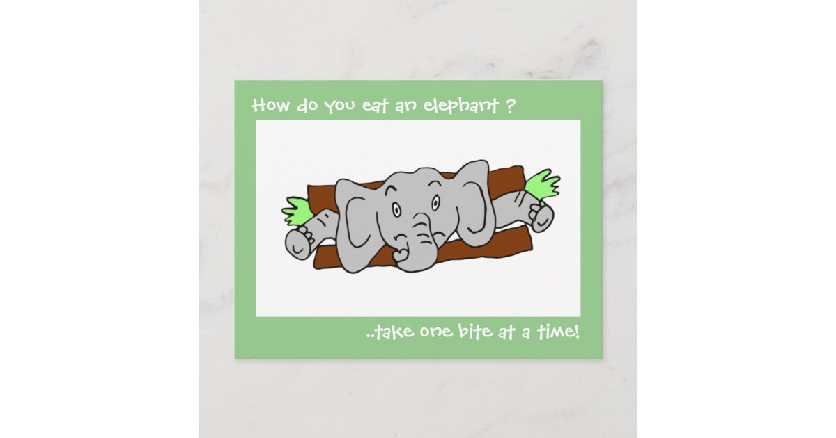 Eat an Elephant Sandwich Postcard | Zazzle