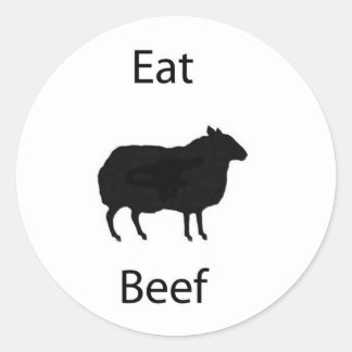 Eat Beef Stickers | Zazzle
