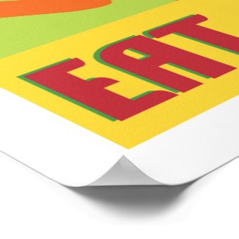 Eat Colors Fruit and Vegetable poster | Zazzle