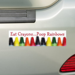 Eat Crayons Bumper Sticker | Zazzle