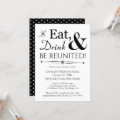 Eat Drink And Be Reunited Retro Class Reunion Invitation | Zazzle
