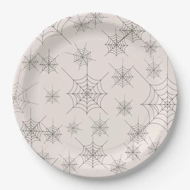Eat Drink and Be Scary Web Halloween Paper Plates | Zazzle