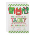 Eat Drink And Be Tacky Ugly Sweater Party Invitation | Zazzle