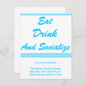 Eat, Drink and Socialize Invitation | Zazzle