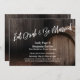 Eat, Drink & Be Married Wood Barrel Reception Invitation | Zazzle