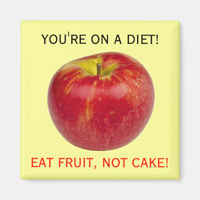 Eat Healthy Apple Fruit Food Diet Reminder Magnet | Zazzle