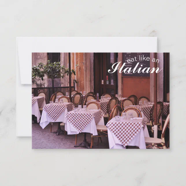 Eat Like an Italian Photo Note Cards | Zazzle
