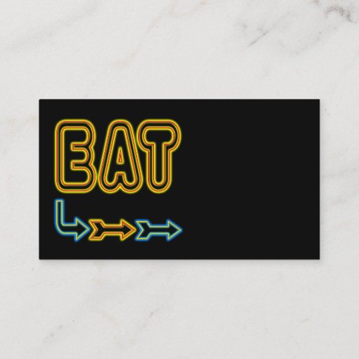 Eat Meal Ticket Custom Business Card Template | Zazzle