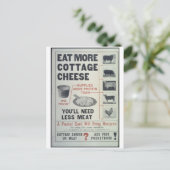 Eat_More_Cottage_Cheese_Propaganda Poster Postcard | Zazzle