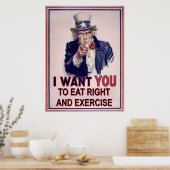 Eat Right And Exercise Poster | Zazzle