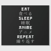 Eat Sleep Anime Repeat Japanese Manga Lover Wrapping Paper | Zazzle