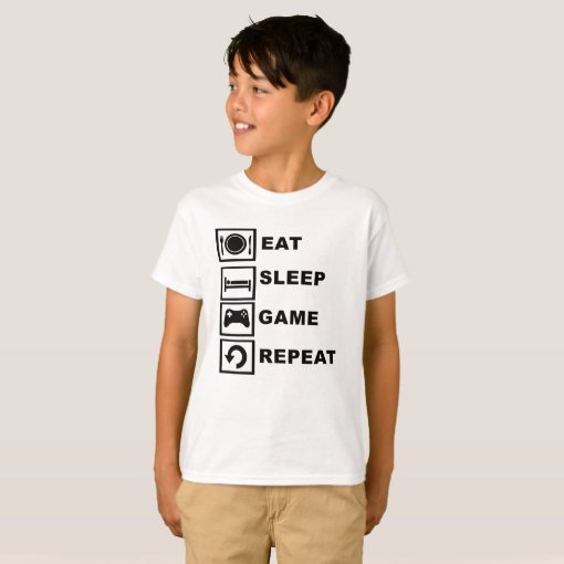 Eat, Sleep, Game, Repeat. T-Shirt | Zazzle
