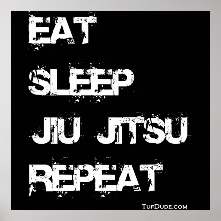 Eat Sleep Jiu Jitsu Repeat Poster | Zazzle
