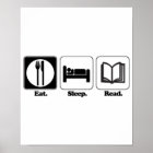 Eat Sleep Read Poster | Zazzle.com