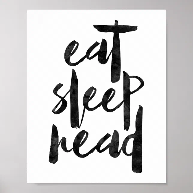 Eat Sleep Read Poster | Zazzle