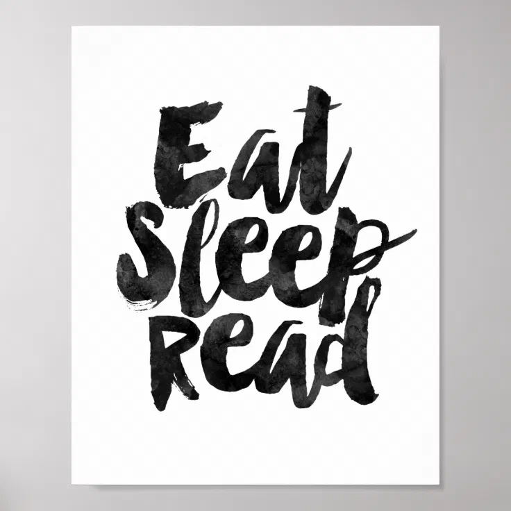 Eat Sleep Read Poster | Zazzle