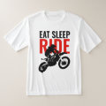 Eat Sleep Ride Motocross Motorcycle Sport Pop Art T-Shirt | Zazzle