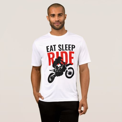 Eat Sleep Ride Motocross Motorcycle Sport Pop Art T-Shirt | Zazzle