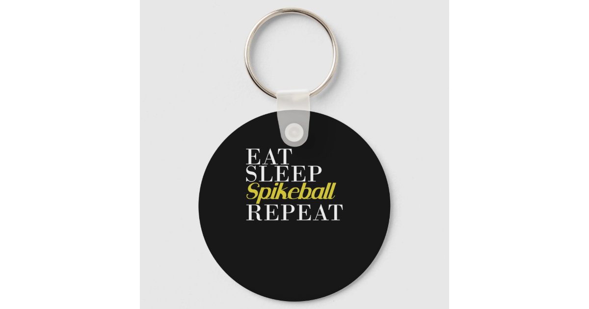 Eat Sleep Spikeball Repeat Roundball Keychain | Zazzle