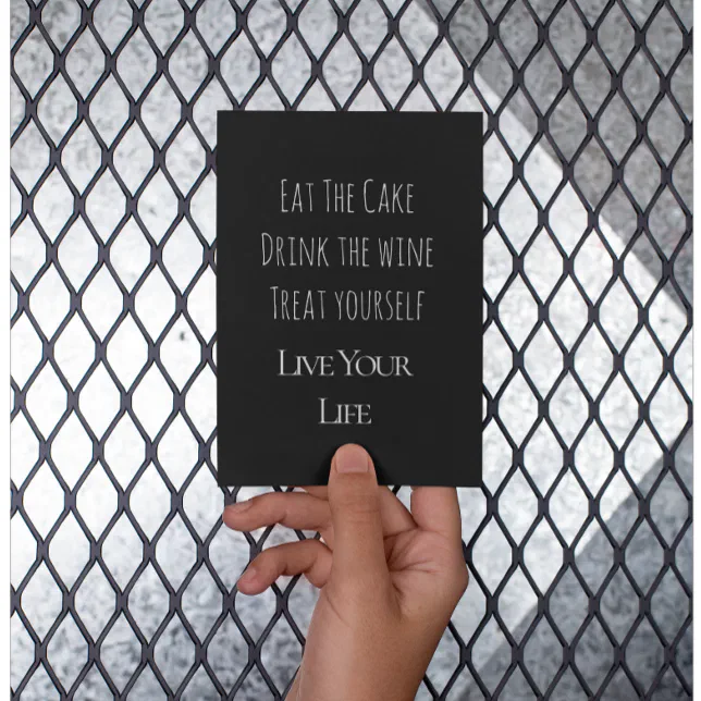 Eat The Cake Positive Affirmation Postcard | Zazzle